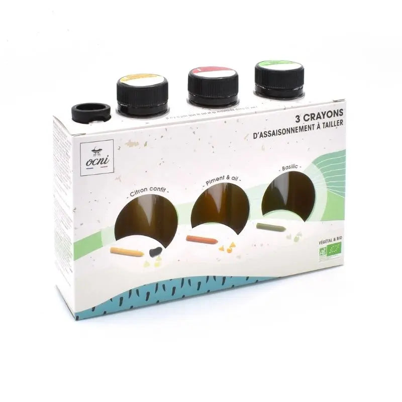 Coffret 3 crayons à assaisonner Bio Citron Piment Basilic - OCNI ...